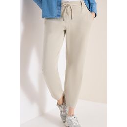 Jogger Pants Cecil "Style Chelsea", Damen, Gr. XL (44), L&auml;nge 28, grain beige, Web, Obermaterial: 76% Baumwolle, 23% Polyester, 1% Elasthan. Futter: 100% Baumwolle, unifarben, loose fit kn&ouml;chelfrei, Hosen Jogger Pants, mit Tunnelzug