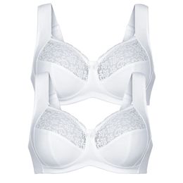 Entlastungs-BH Anita "2er Pack Entlastungs BH Havanna", Damen, Gr. 105, Cup E, beige (crystal crystal), Spitze, Obermaterial: 86% Polyamid PA. 14% Elasthan EL., BHs Entlastungs-BH