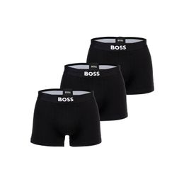 Boxershorts BOSS "Boxershort Trunk 3P BOSS ONE 3er Pack", Herren, Gr. S, schwarz, Obermaterial: 95% Baumwolle CO. 5% Elasthan EL., Unterhosen Boxershorts