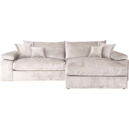 Ecksofa Home Affaire "Soft&Cosy XXL L-Form, B: 303 cm - OTTO. Verl&auml;ssliche Qualit&auml;t.", beige, B:303cm T:187cm, 100% Polyester, Sofas, Ecksofa, Mega-Sofa, Cord oder Chenille-Struktur, mit Federkern & 4 Zierkissen
