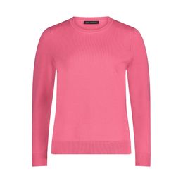 Rundhalspullover Betty Barclay "Basic-Strickpullover mit Rundhalsausschnitt", Damen, Gr. 42, pink, Obermaterial: 55% Viskose CV. 30% Polyester PES. 15% Polyamid PA., Pullover Rundhalspullover