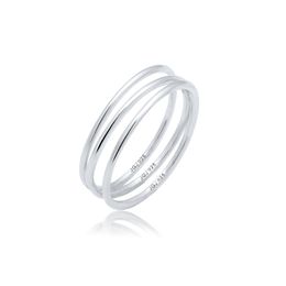 Silberring Elli "Ring Wickelring Filigran Trend 925 Silber" Gr. 52, silber, Fingerringe, Damen, 52, Silber 925 (Sterlingsilber), Silberring