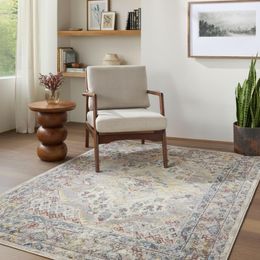 Teppich LIVABLISS "CASABLANCA", braun, B:140cm H:12mm L:200cm, Kunstfaser, Teppiche, Teppich, Vintage Orientteppich, Kurzflor Boho Wohnzimmerteppich, L&auml;ufer