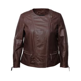 Bikerjacke JCC "Lederjacke 31024033", Damen, Gr. 46, rot (oxblood), Obermaterial: 100% Lammleder LEL. Futter: 100% Baumwolle CO., Jacken Bikerjacke