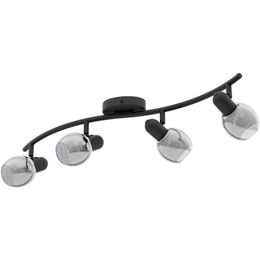 Eglo Deckenspot "POLLICA", schwarz (schwarz, transparent), 4, Leuchten, Deckenlampe, Deckenspot