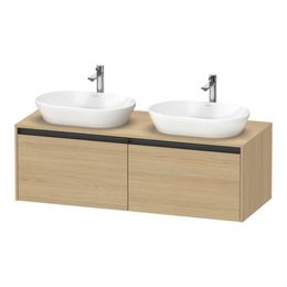 Duravit Waschtischunterschrank Ketho.2 140x55cm, B bs, Ei Nat, 2 Ausz., wandh&auml;ngend (K24888B30300000)
