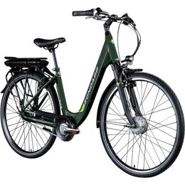 Z&uuml;ndapp Z&uuml;ndapp Z600 City E Bike Damen 28 Zoll Elektrofahrrad 7 Gang Nabenschaltung 150 - 165 cm Elektro Damenfahrrad khaki