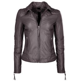 Lederjacke Maze "Lederjacke Koga", Damen, Gr. L, grau (smoke), Obermaterial: 100% Lammleder LEL. Futter: 100% Polyester PES., Jacken Lederjacke