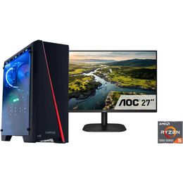 Captiva Gaming-PC-Komplettsystem "Advanced Gaming R85-988 TFT Bundle", Energieeffizienz: F, schwarz, Microsoft Windows 11 Home (64 Bit), 32 GB RAM 1.000 GB SSD, Computer_Komplettsysteme, Gaming-PC-Komplettsystem