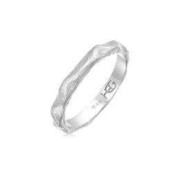 Silberring HAZE & GLORY "Ring Basic Bandring - Babylon geh&auml;mmert 925 Silber" Gr. 66, silber, Fingerringe, Herren, 66, Silber 925 (Sterlingsilber), Silberring