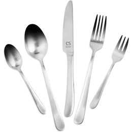 CS SOLINGEN Besteck-Set CARL SCHMIDT SOHN "Luneburg", silber (silberfarben), 60 Stk., Edelstahl 18/0, Essbesteck-Sets, Besteck-Set