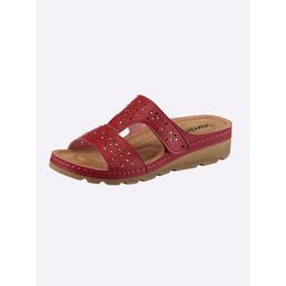 Pantolette Gemini, Damen, Gr. 42, bordeaux, Lederimitat, Schuhe Pantolette