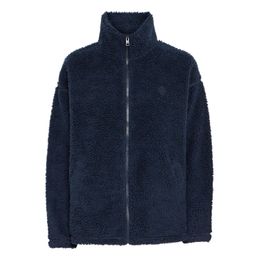 Fleecejacke oxmo "Fleecejacke OXTOVINE", Damen, Gr. L, blau (total eclipse), Obermaterial: 100% Polyester PES., Jacken Fleecejacke