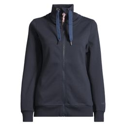 Sweatjacke SALZHAUT "Sweatjacke RACKELN - UNI", Damen, Gr. XS, blau (navy), Obermaterial: 80% Baumwolle CO. 20% Polyester PES., Sweatjacken Sweatjacke