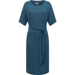 Shirtkleid Ragwear "Sommerkleid Pallerma", Damen, Gr. XXL, N-Gr, blau (petrol), Obermaterial: 70% Modal CMD. 30% Polyester PES., Kleider Shirtkleid
