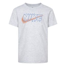 T-Shirt Nike Sportswear "NKB RUSH NATION SS TEE", Jungen, Gr. 104 (4), birch heathe, Obermaterial: 60% Baumwolle, 40% Polyester, Shirts T-Shirt, f&uuml;r Kinder