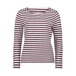 BETTY & CO 3/4-Arm-Shirt BETTY & CO "Ringelshirt mit U-Boot-Ausschnitt", Damen, Gr. L, rot (cream, dunkelrot), Obermaterial: 100% Baumwolle CO., Shirts 3/4-Arm-Shirt