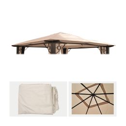 MCW Ersatzbezug f&uuml;r Dach Pergola Pavillon Nisa 3,5x3,5m ~ creme