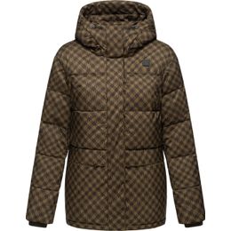 Steppjacke Ragwear "Steppjacke Wikesh Print", Damen, Gr. XL, braun, Obermaterial: 100% Polyester PES. Obermaterial: Futter: 100% Polyester PES. 100% Polyester PES., Jacken Steppjacke