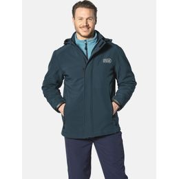 Softshelljacke Jan Vanderstorm "Softshelljacke MENNE", Herren, Gr. 58, blau (petrol), Obermaterial: 97% Polyester COOLMAX PES(Coolmax). 3% Elasthan EL., Jacken Softshelljacke