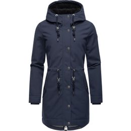 Parka Ragwear "Kurzmantel Canny Canvas", Damen, Gr. XL, blau (navy), Obermaterial: 100% Polyester PES. Obermaterial: Futter: 100% Polyester PES. 100% Polyester PES., Jacken Parka