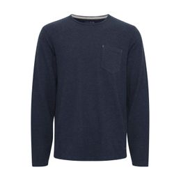 Longsleeve Blend "Longsleeve BHTee", Herren, Gr. M, blau (marineblaus), Obermaterial: 60% Baumwolle CO. 40% Polyester PES., regular fit normal, Rundhals, Shirts Longsleeve