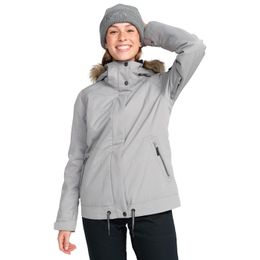 Snowboardjacke Roxy "Meade", Damen, Gr. XL, grau (erdgrau), Obermaterial:100% Microfaser;, Jacken Snowboardjacke