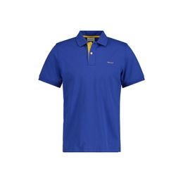 Poloshirt Gant "Poloshirt REGULAR CONTRAST PIQUE RUGGER 1er Pack", Herren, Gr. M, blau, Obermaterial: 96% Baumwolle CO. 4% Elasthan EL., Shirts Poloshirt