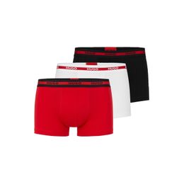 Boxershorts Hugo "Boxershort TRUNK TRIPLET PLANET 3er Pack", Herren, Gr. XL, bunt (schwarz, rot, wei&szlig;), Obermaterial: 95% Baumwolle CO. 5% Elasthan EL., Unterhosen Boxershorts