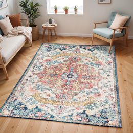 Teppich LIVABLISS "ALCUDIA", bunt, B:160cm H:7mm L:220cm, Kunstfaser, Teppiche, Teppich