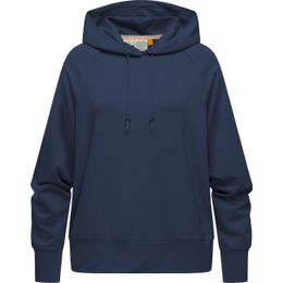 Kapuzenpullover Ragwear "Kapuzensweatshirt Tonna", Damen, Gr. XS, blau (navy), Obermaterial: 67% Polyester PES. 28% Viskose CV. 5% Elasthan EL., Pullover Kapuzenpullover