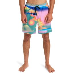 Boardshorts Quiksilver "Surfsilk Straight Volley 17", Herren, Gr. M, deep sea fluid drive, Obermaterial: 92% Microfaser, 8% Elasthan;, Hosen Boardshorts