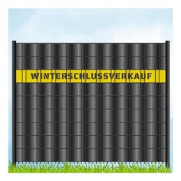 zaun zu&reg; Sichtschutzstreifen Laser Beschriftung "WINTERSCHLUSSVERKAUF" Gelb 2,55m