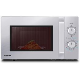 Toshiba Mikrowelle "MW2-MG20PF(SL)", silber, B:44cm H:25,9cm T:35,7cm, Mikrowellen, mit Grill, Mikrowelle