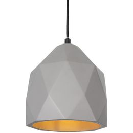 Paco Home Pendelleuchte "FREE-TOWN", blau (betongrau), 1, &Oslash; 18cm, Leuchten, LED, E27, Lampe F&uuml;r Wohnzimmer Esszimmer K&uuml;che, H&ouml;henverstellbar, Pendelleuchte