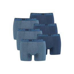 Boxershorts Head "Boxershort Basic Boxer 2P 6er Pack", Herren, Gr. M, blau (blau (blau heaven)), Obermaterial: 95% Baumwolle CO. 5% Elasthan EL., Unterhosen Boxershorts