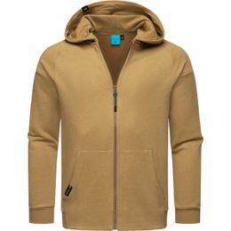 Kapuzensweatjacke Ragwear "Kapuzensweatjacke Zenway", Herren, Gr. L, braun (braun sugar), Obermaterial: 70% Baumwolle CO. 30% Polyester PES., Sweatjacken Kapuzensweatjacke