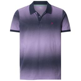 Poloshirt Jan Vanderstorm "Poloshirt SUNNVA", Herren, Gr. L, blau (dunkelblau lila), Obermaterial: 100% Baumwolle CO., Shirts Poloshirt