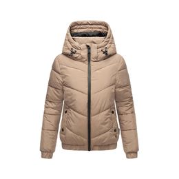 Winterjacke Marikoo "Marikoo Nayanaa Damen Winter Steppjacke N002", Damen, Gr. L, grau (taupe grau), Obermaterial: 100% Polyester PES., Jacken Winterjacke
