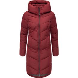 Steppmantel Ragwear "Steppmantel Natalin YOUMODO", Damen, Gr. 3XL, rot (wine rot), Obermaterial: 100% Polyester PES. Obermaterial: Futter: 100% Polyester PES. 100% Polyester PES., M&auml;ntel Steppmantel
