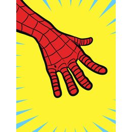 Bild Komar "Marvel PowerUp Spider-Man Hand", bunt (farbe bild(er): bunt), B:30cm H:40cm, Holz, Papier, Bilder, Bild, Wandbild zur Dekoration im Kinderzimmer - ohne Rahmen