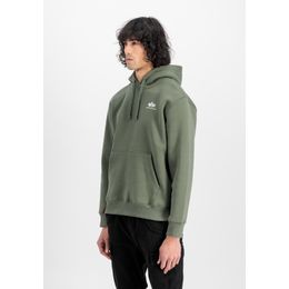 Hoodie Alpha Industries "Basic Hoodie SL", Herren, Gr. S, gr&uuml;n (schwarz olive), Obermaterial: 80% Baumwolle, 20% Polyester, regular fit, Sweatshirts Hoodie