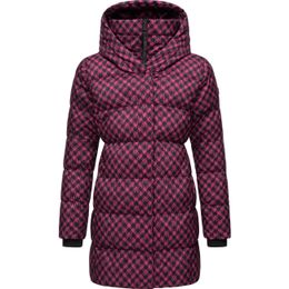 Steppmantel Ragwear "Steppmantel Niara Print", Damen, Gr. XXL, pink (fuchsia), Obermaterial: 100% Polyester PES. Obermaterial: Futter: 100% Polyester PES. 100% Polyester PES., M&auml;ntel Steppmantel