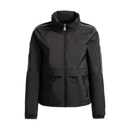 Windbreaker Khujo "Windbreaker Olia", Damen, Gr. S, schwarz, Obermaterial: 100% Polyester PES. Obermaterial: Futter: 100% Nylon NY., gerade, hoch geschlossener Ausschnitt, normaler Saum, Jacken Windbreaker, &Uuml;bergangsjacke mit im Kragen verstaubarer Kapuze