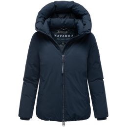 Winterjacke Navahoo "Winterjacke Bl&uuml;tenlicht 14", Damen, Gr. XS, blau (navy), Obermaterial: 100% Polyester PES. Obermaterial: Futter: 100% Polyester PES. 100% Polyester PES., Jacken Winterjacke