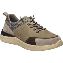 Schn&uuml;rschuh Josef Seibel "Wales 01, sand-kombi", Herren, Gr. 42, beige (sand, kombi), Obermaterial: 80% Rindsleder Leather cow. 20% Textilmaterial TEXMAT., Schuhe Schn&uuml;rschuh
