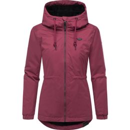Winterjacke Ragwear "Winterjacke Dankka Warm", Damen, Gr. XL, rot (wine25), Obermaterial: 100% Polyester PES. Obermaterial: Futter: 100% Polyester PES. 100% Polyester PES., Jacken Winterjacke