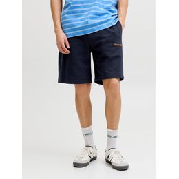 Jack & Jones Sweatshorts JACK & JONES "JPSTKARL NORREBRO SWEAT SHORTS REG SN", Damen, Gr. XS, N-Gr, sky captain, angeraute Sweatware, Obermaterial: 89% Baumwolle, 11% Polyester, unifarben, relaxed fit knielang, Hosen Sweatshorts, Baumwollmischung, relaxed fit