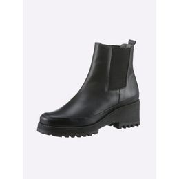 Stiefelette Heine, Damen, Gr. 36, schwarz, Glattleder, Leder, Rindsleder, Schuhe Stiefelette