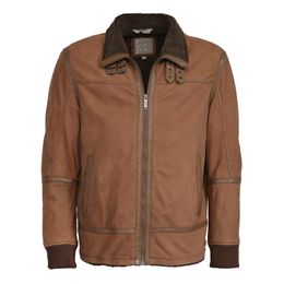 Lederjacke JCC "Lederjacke 3102244", Herren, Gr. 62, braun (dunkelbraun), Obermaterial: 100% Schafsleder sheepskin., Jacken Lederjacke